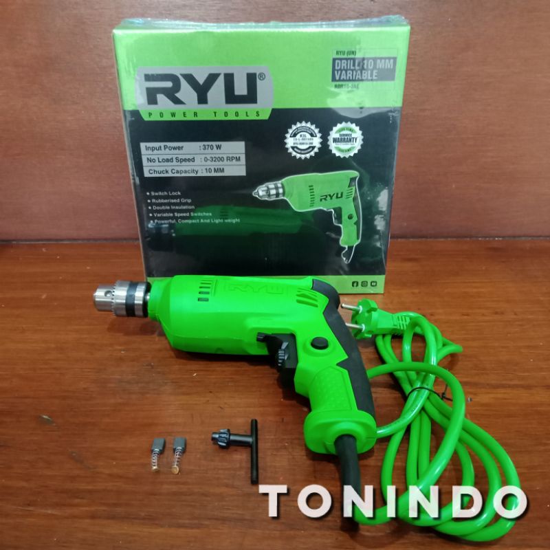 Jual Mesin Bor Listrik / Drill RYU RDR 10-3 RE 10mm | Shopee Indonesia