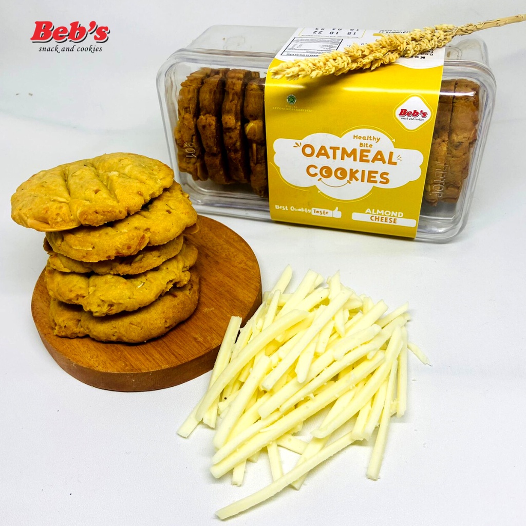 Jual Oatmeal Almond Cookies | Kue Gandum | Cemilan Sehat Healthy Bite ...