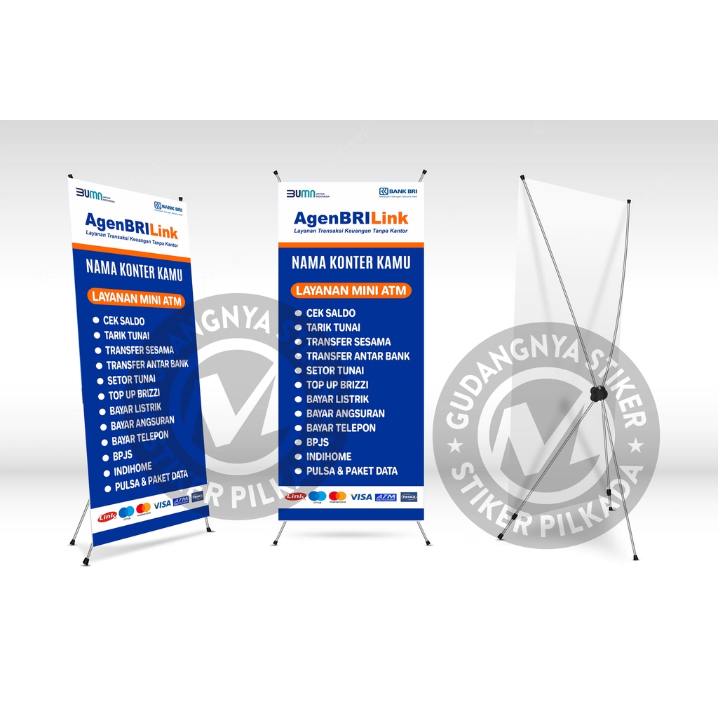 Jual custom X BANNER BRILINK 60X160 ALBATROS GLOSS/DOFF | Shopee Indonesia