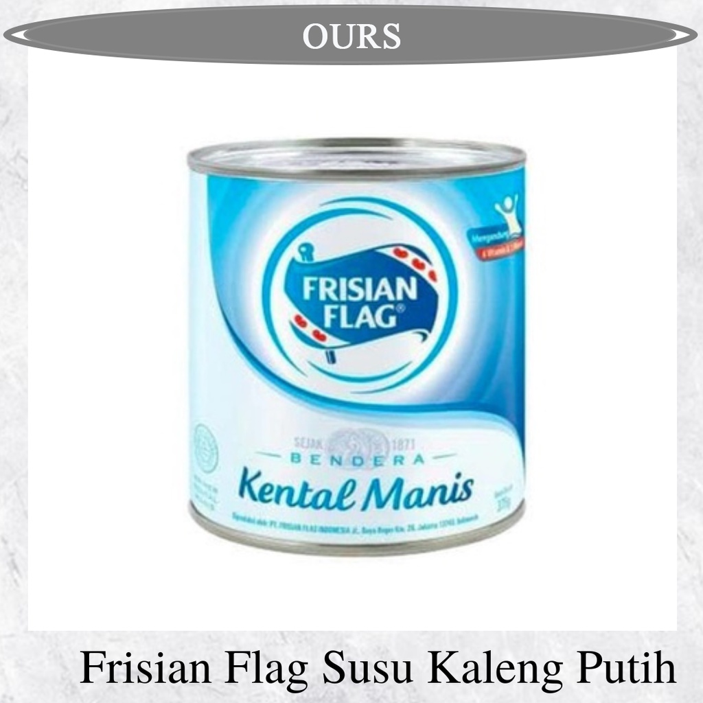 Jual Frisian Flag Susu / Susu Bendera Full Cream Kaleng 370 Gram Putih ...