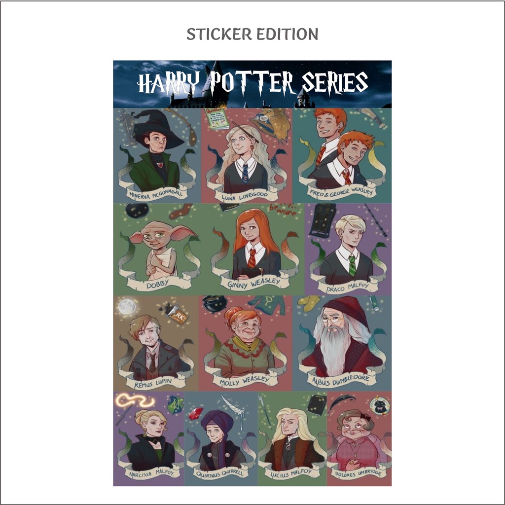 Jual Stiker Harry Potter Cartoon #3 Untuk Dekorasi Handphone Harry ...