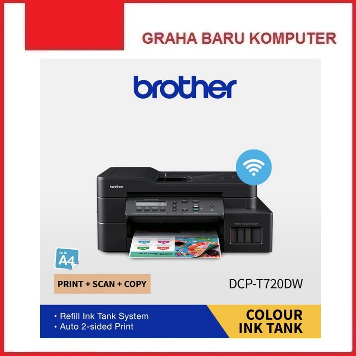 Jual Brother DCP-T720DW Printer Ink Tank Duplex Wireless Print Scan Copy | Shopee Indonesia