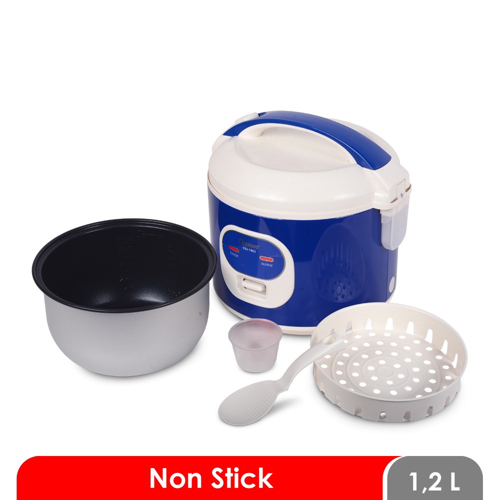 Jual Rice cooker cosmos CRJ 1803 biru 1,2 liter 300 W 3in1 memasak ...