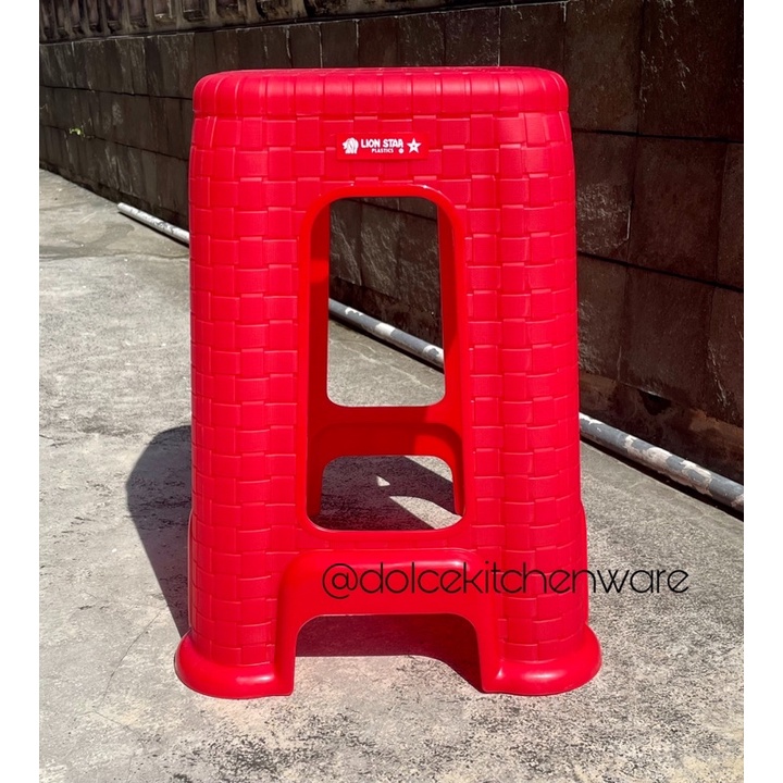 Jual Kursi Bangku Plastik Lion Star Satin High Stool G-24 | Shopee ...