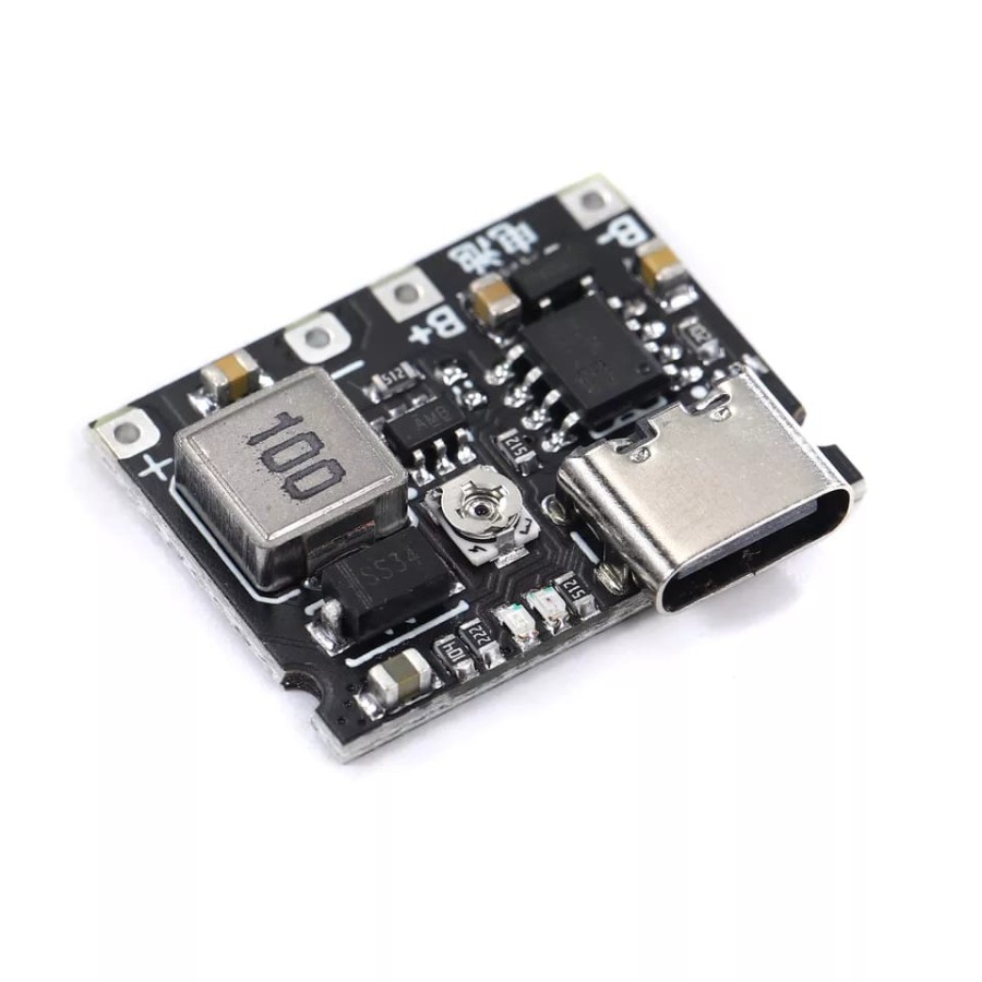 Jual modul charger type C 1A step Up 2A mini modul charger lithium 3.7v ...