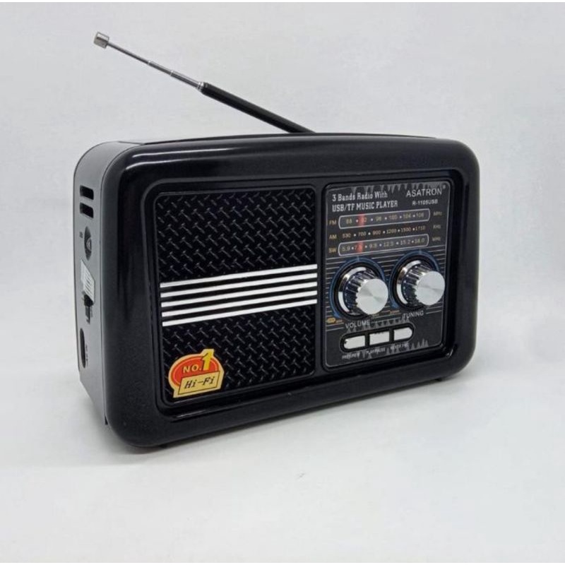 Jual Radio Jadul Asatron R 1105 USB RADIO Portable Radio FM Radio Unik ...