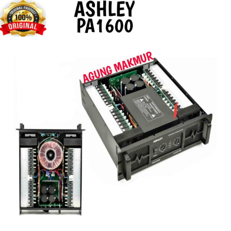 Jual Power Amplifier 2 Channel Ashley PA1600 - Power Ashley PA 1600 ...