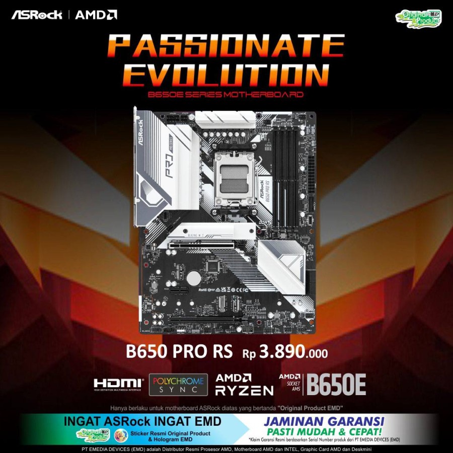 Jual Motherboard Asrock B650 PRO RS AMD I AM5 I DDR5 | Shopee Indonesia