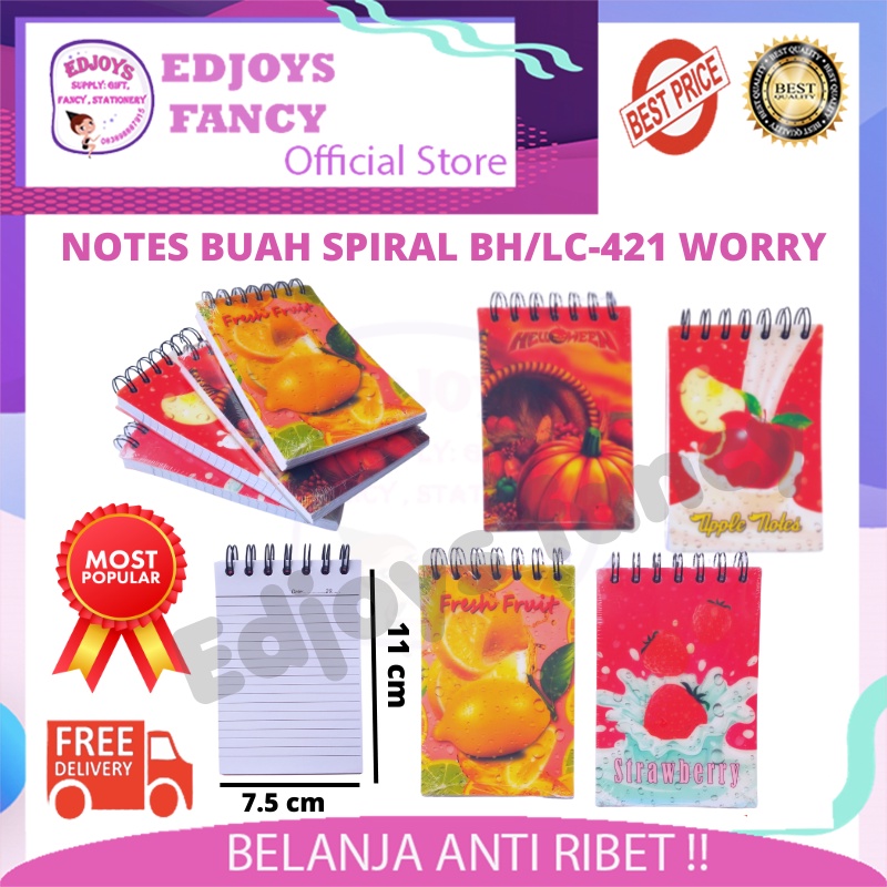 Jual Edjoys Notebook Buku memo catatan notes book spiral kerja tebal ...