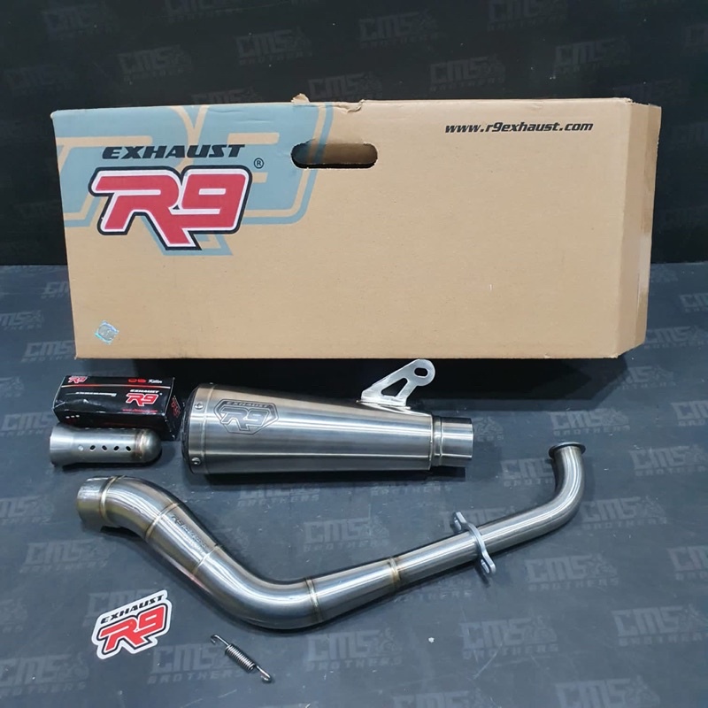 Jual Knalpot Racing R9 Delta Series Stainless Yamaha Aerox 155 Original ...