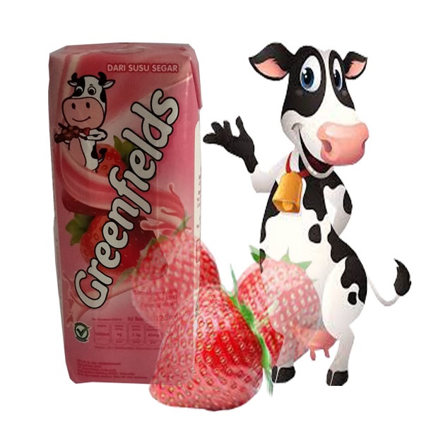 Jual Greenfields Susu UHT Strawberry 125 ml | Shopee Indonesia