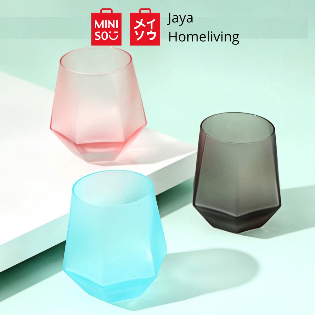 Jual MINISO Gelas Kaca Air 320ml Bir Water Glass Cup Beer Ins Style ...