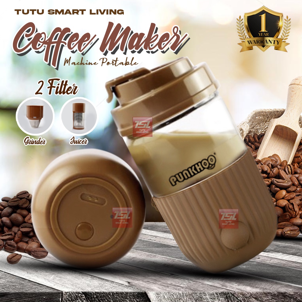 Jual TUTU Mini Coffee Maker Cup / Juice Otomatis Filter Grinder ...
