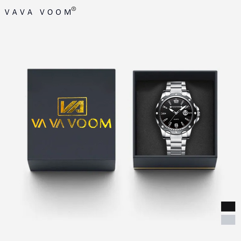 Jual VA VA VOOM 2411 Jam Tangan Pria Olahraga Kuarsa Otomatis Date Tali ...