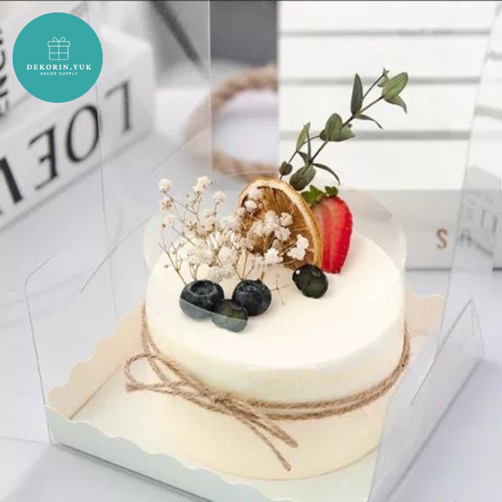 Jual BOX KUE TRANSPARAN PORTABLE box packaging kue ulang tahun mika kue ...