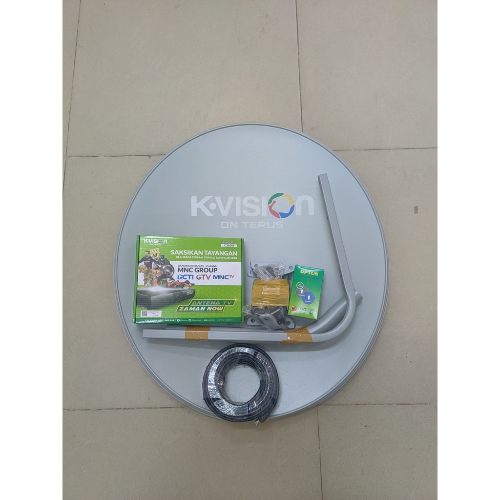 Jual SATU SET LENGKAP PAKET PARABOLA MINI KVISION ABU ODU 60CM ( SOLID ...