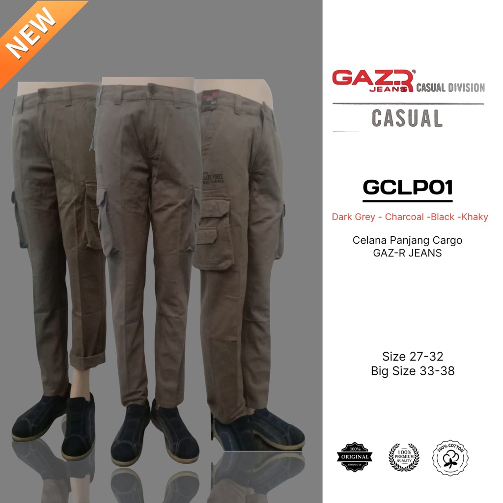 Jual Celana Panjang Cargo GAZ-R CASUAL ( GCLP01) | Shopee Indonesia