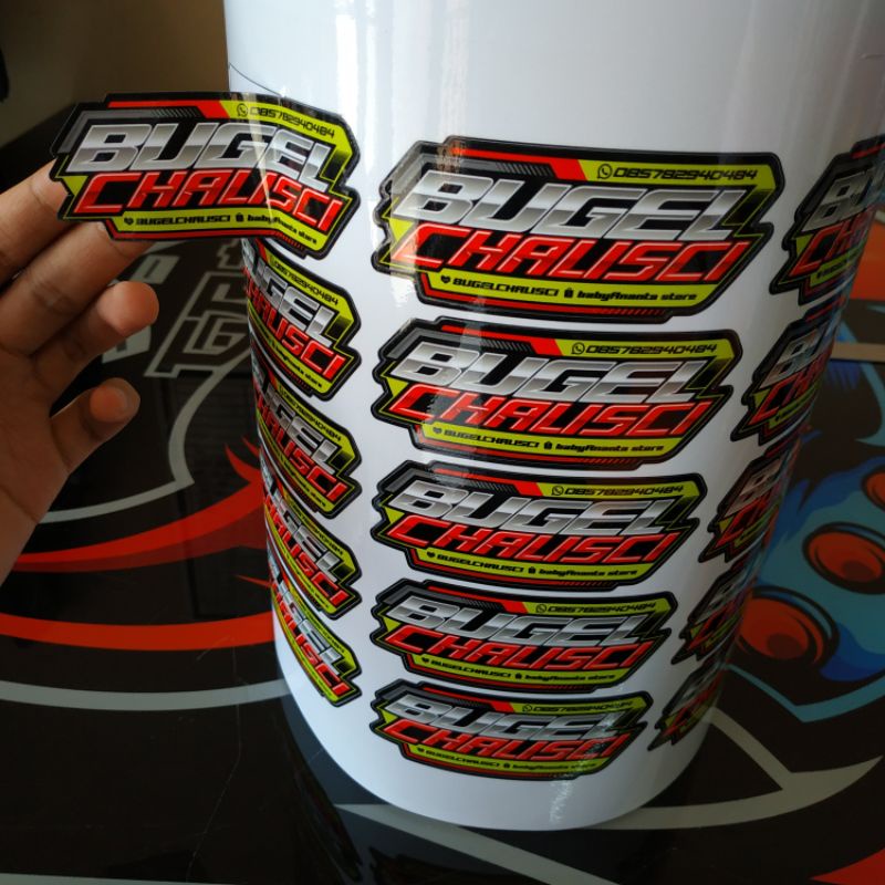 Jual STICKER CUSTOM PRINT CUT BEBAS REQUEST TANPA KONFIRMASI DI KIRIM ...