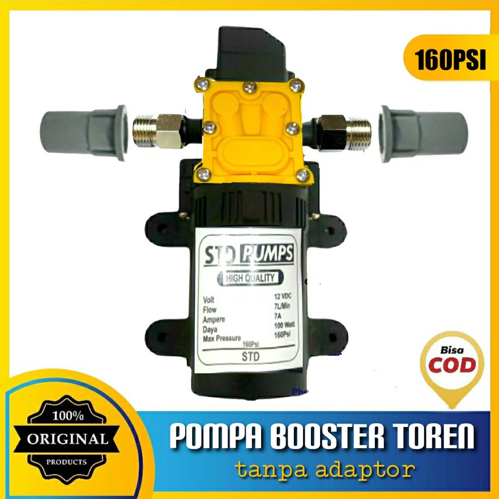 Jual Paket Pompa Booster Toren Tanpa Adaptor - STD Pump 7LPM 160PSI ...
