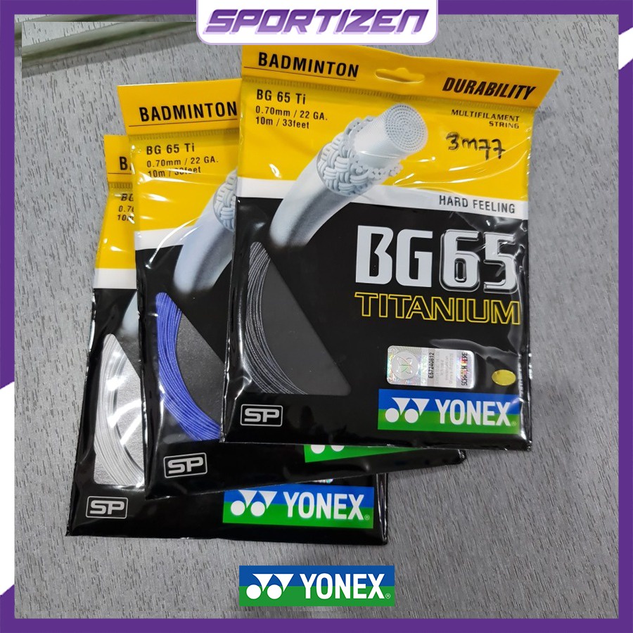 Jual SENAR BADMINTON BULUTANGKIS YONEX BG 65TI 65 TI TITANIUM ORIGINAL ...
