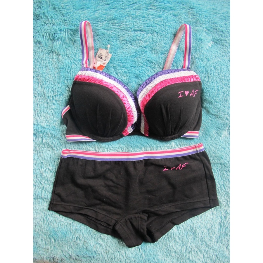 Jual BRA SET KATUN AIMER FEEL 201 BL SIZE 32E (E70) PANTY / CELANA DALAM SIZE M - NORMAL PRICE ...