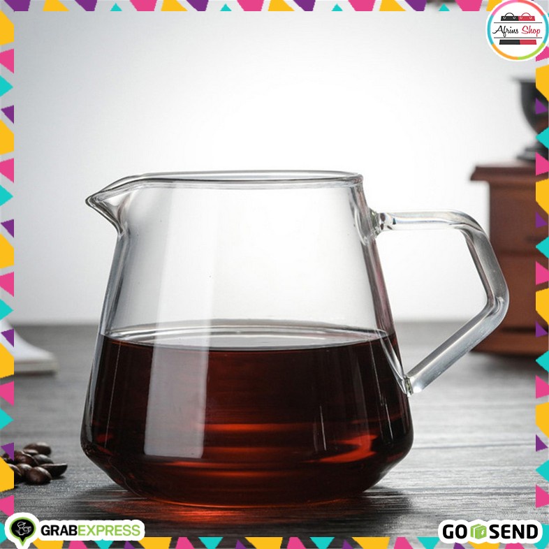Jual Teko Kopi Gelas Kaca Corong V Pot Kettle Barista Tahan Panas ...