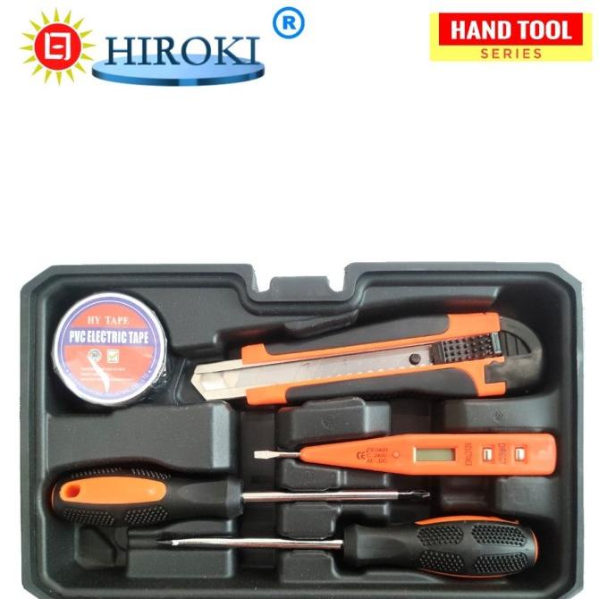 Jual HIROKI Tool Kit Set Box Peralatan Pertukangan Hand Tools Lengkap 9 ...