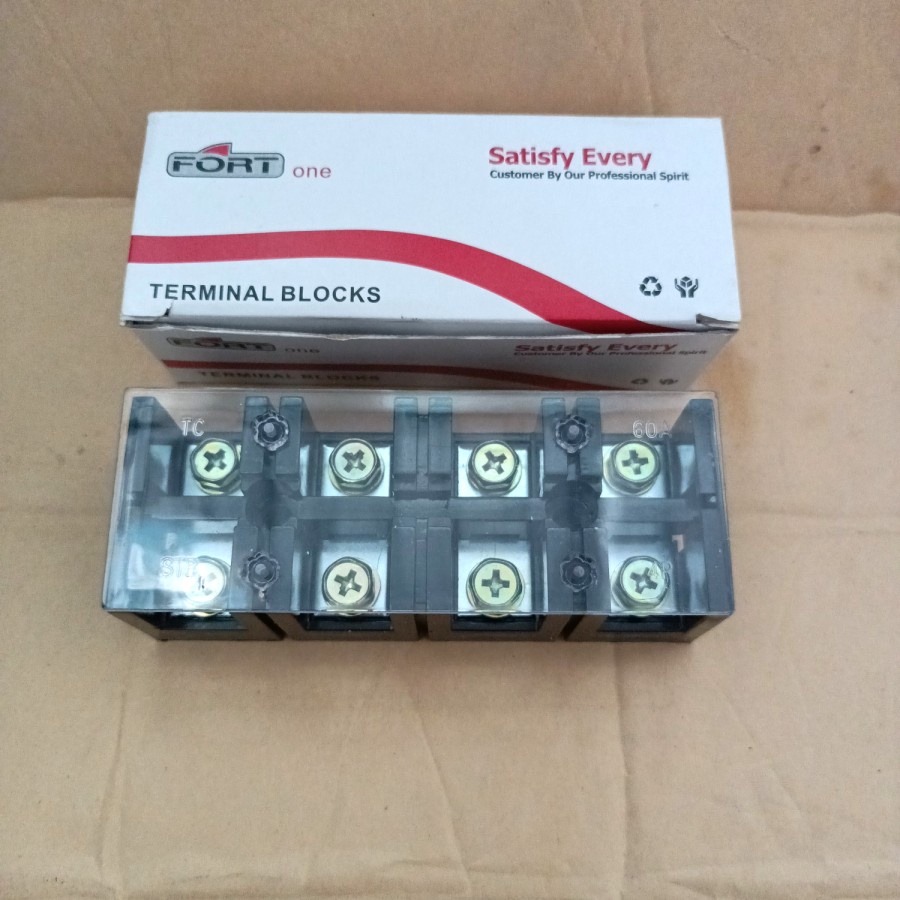 Jual terminal 4p 60a terminal block terminal blok 4pin 60a TC-604 4p60a | Shopee Indonesia
