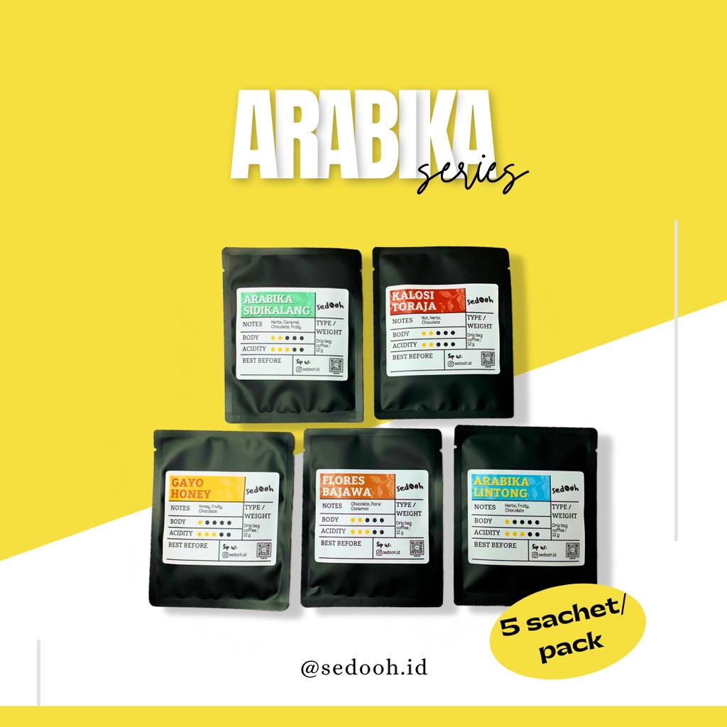 Jual Kopi Drip/Drip Bag Coffee Single Origin ARABIKA SERIES Isi 5 ...