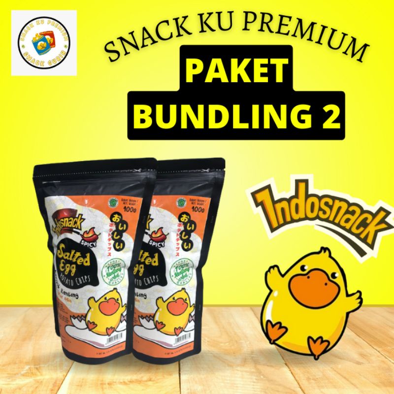 Jual Indosnack Salted Egg Potato Chips 100 Gr pakt Bundling 2 / Kripik ...
