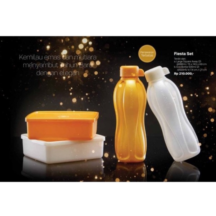 Jual FIESTA SET TUPPERWARE / PROMO SET WADAH MAKAN DAN BOTOL MINUM ...