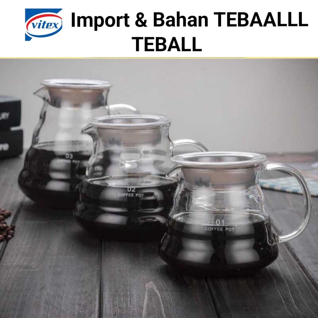 Jual VITEX Coffee Pot Server V60 Teko Seduh Kopi Teapot Pour Over Drip ...