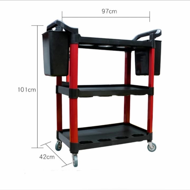 Jual Rak Meja Bengkel Serbaguna Troli Salon Mobil 3 Susun | Shopee ...