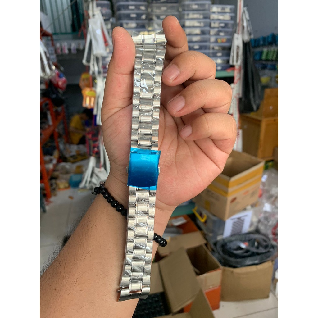 Jual STRAP TALI JAM TANGAN RANTAI STAINLESS STEEL SILVER MODEL KUPING ...