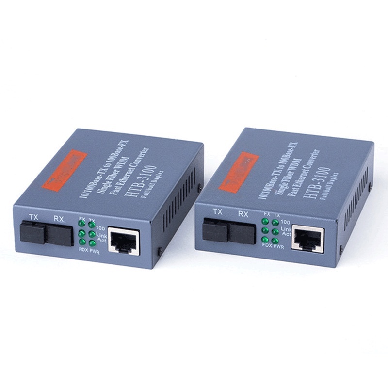Jual NETLINK HTB 3100 Fiber Optical Media Converter RJ45 20KM 10/100M ...