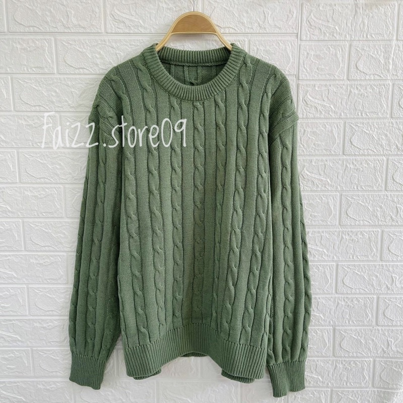 Jual SWEATER CABLE UNISEX RAJUT PRIA WANITA PASANGAN SOFTLY BLOUSE ...