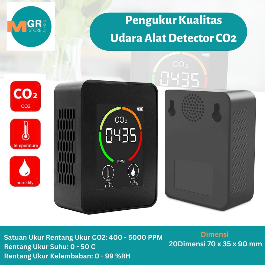 Jual KKMOON Alat Ukur Kualitas Udara Alat Detector CO2 Sensor PPM Meter Gas Analyzer | Shopee ...