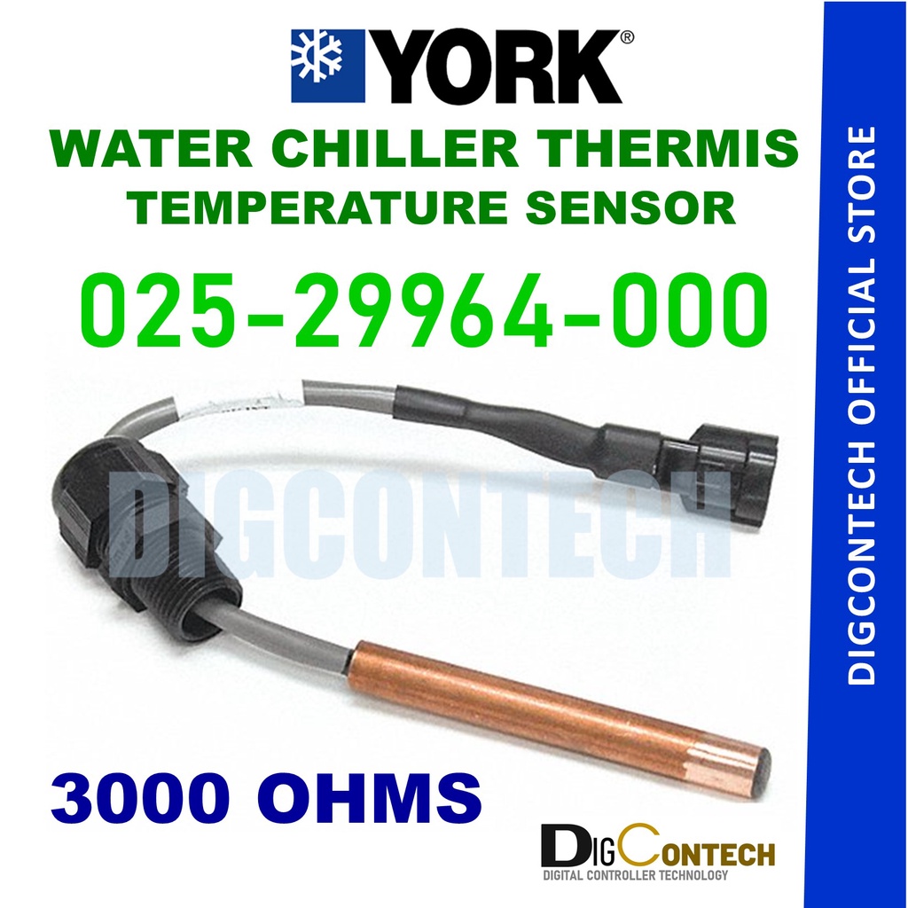 Jual YORK Sensor Thermis Suhu Chiller 3000 ohms P/N 025-29964-000 ...