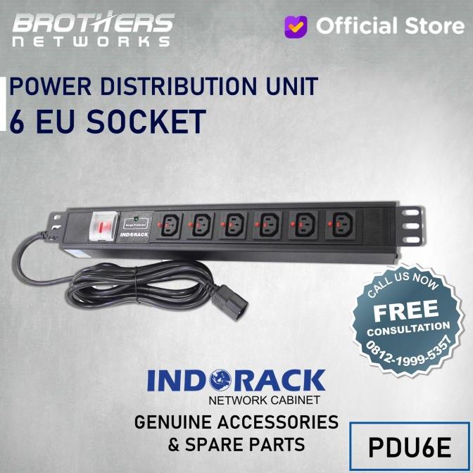 Jual Pdu 6 Socket Europe Outlet Indorack Pdu6e Stop Kontak Rack Server