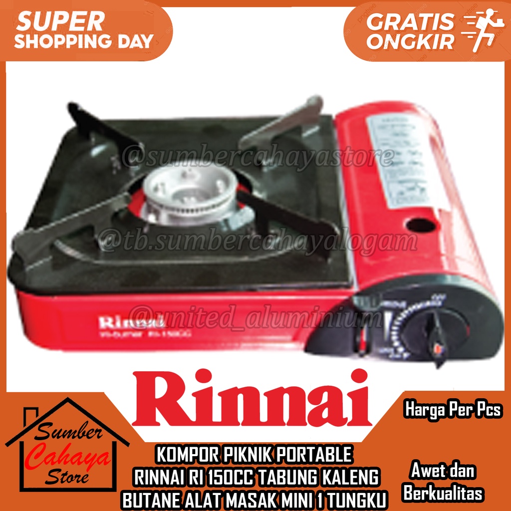 Jual RINNAI RI 150CC KOMPOR PIKNIK PORTABLE STOVE RI 150 CC RINAI 1 ...