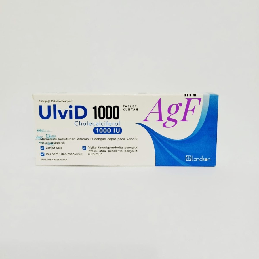 Jual UlviD 1000 Chewable Tablet atau Tablet Kunyah isi 30 (Landson ...