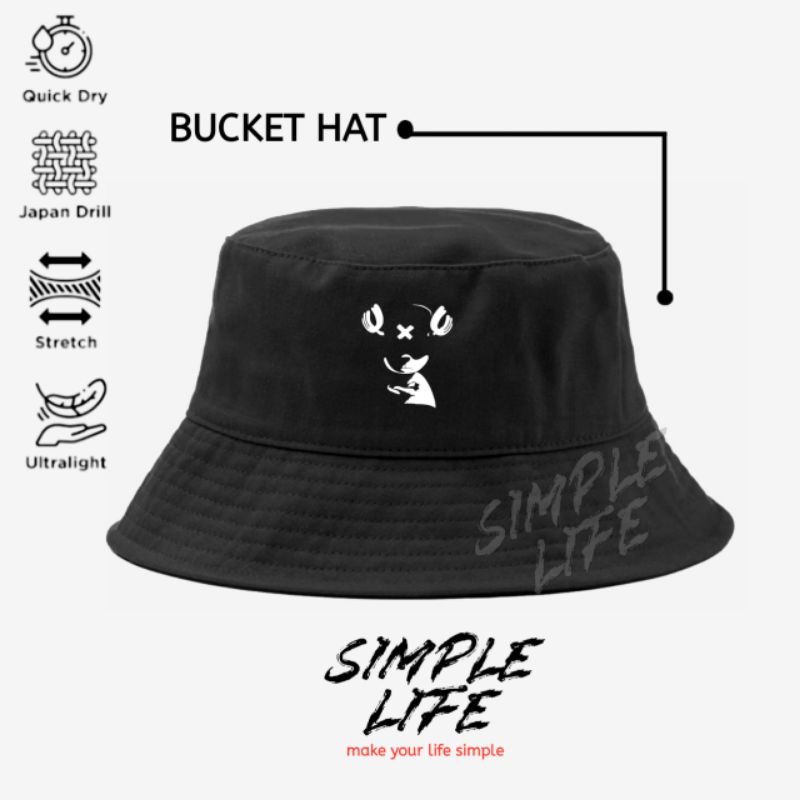 Jual Topi Bucket Hat Chopper One Piece Canvas Premium / Topi Bucket ...