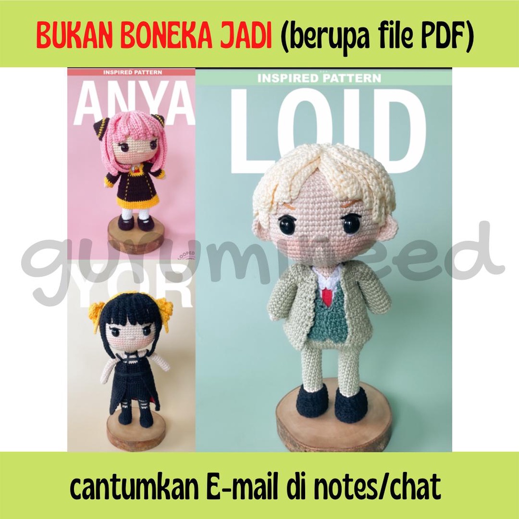 Jual Pola Merajut ( Amigurumi Crochet Pattern ) PDF File - THE LOOPED ...