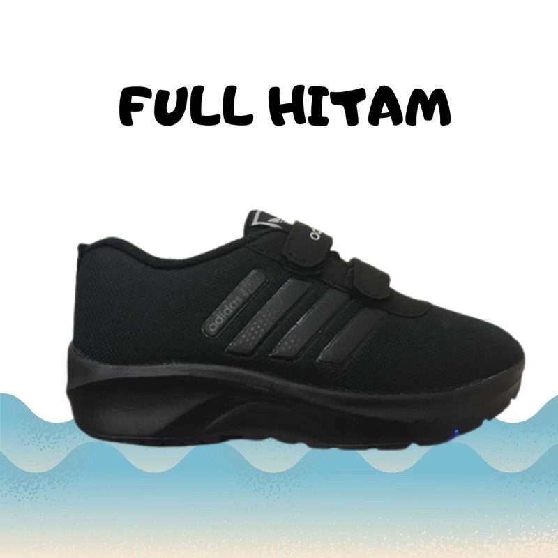 Jual SEPATU ANAK SEKOLAH TK SD FULL HITAM USIA 5 SAMPAI 14 TAHUN ANAK ...