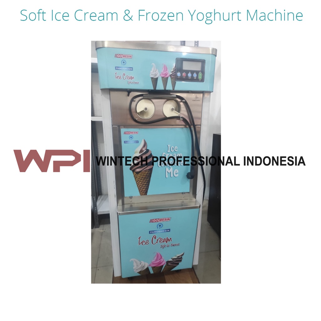 Jual GOMESIN GPM-818F Mesin Es Krim 3 Tuas Soft Ice Cream & Frozen Yoghurt | Shopee Indonesia
