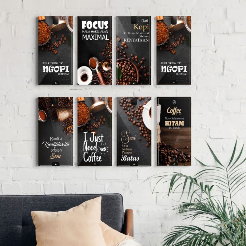 Jual Hiasan Dinding Quotes Coffee Pajangan Ruangan Kafe Poster Kayu ...