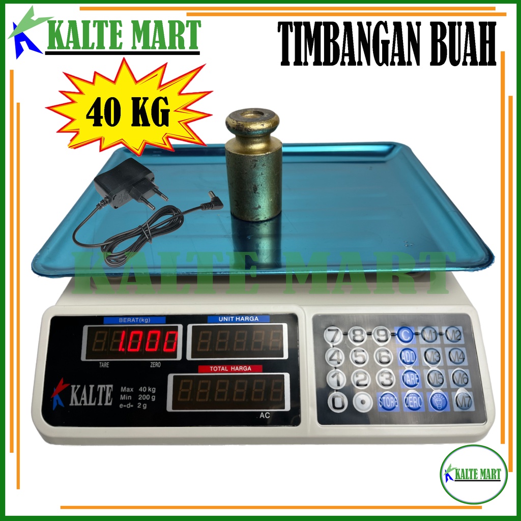 Jual Timbangan Buah digital 40Kg/30Kg Digital Computing Scale Double Display 40Kg/30Kg Timbangan ...