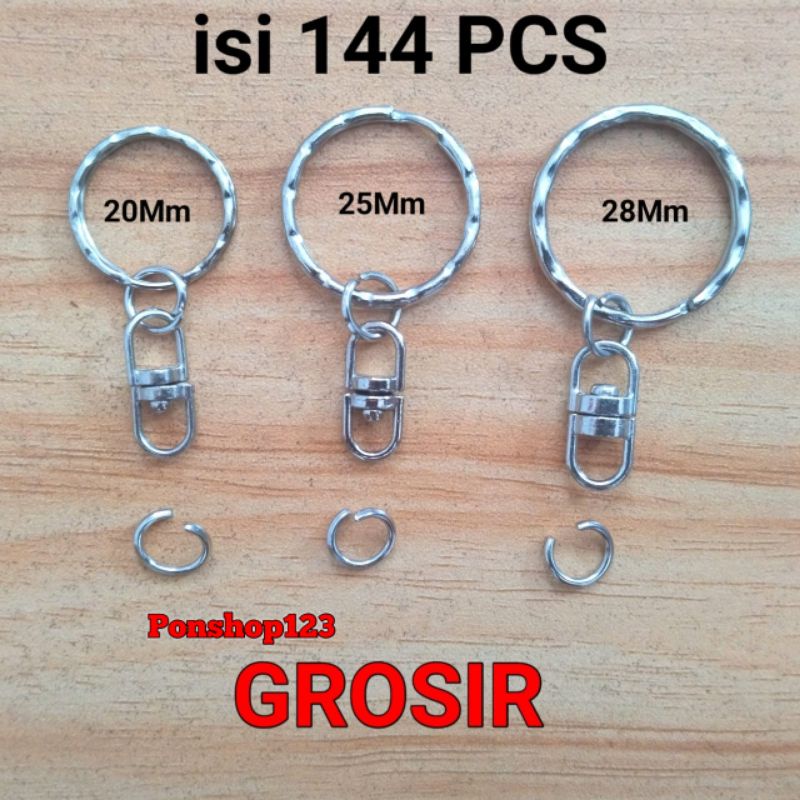 Jual Ring join putar isi 144pcs model gerigi ring gantungan kunci ...