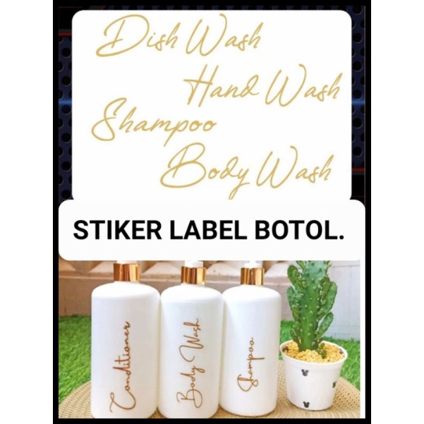 Jual Sticker Cutting Label BATHROOM / KAMAR MANDI murah (Sabun, Shampoo ...