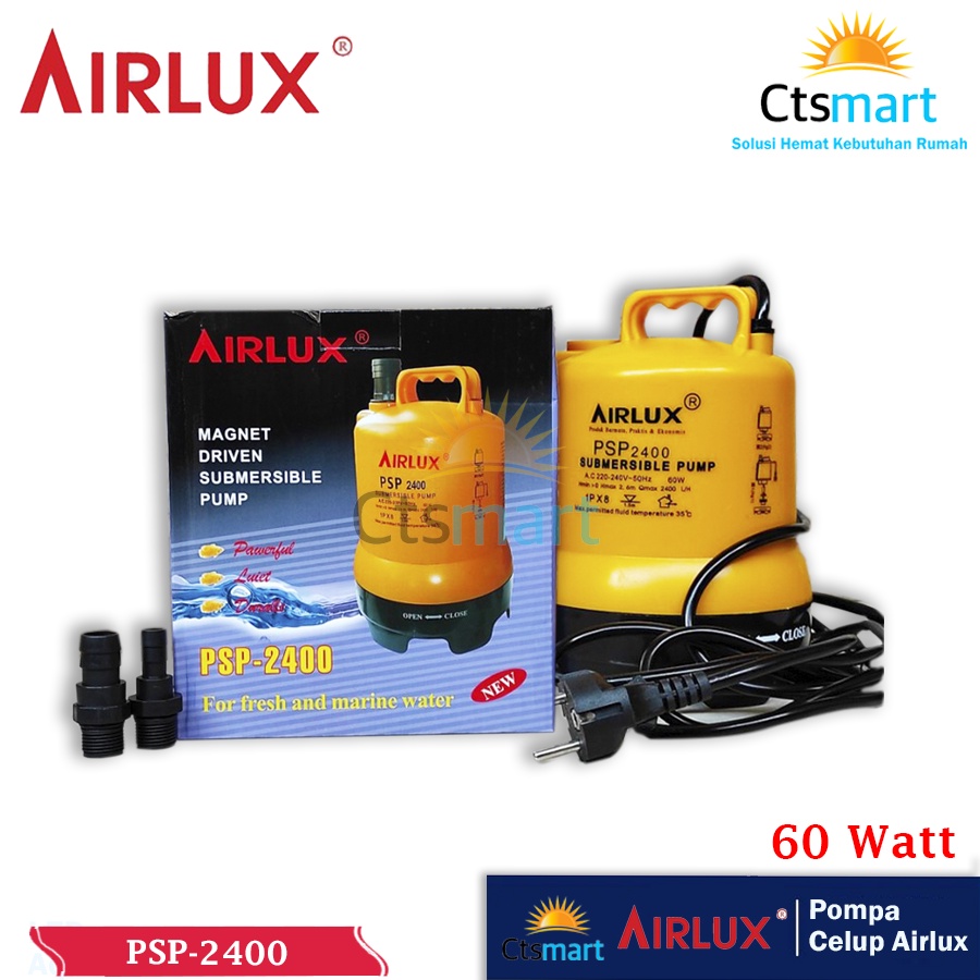 Jual AIRLUX PSP-2400 60 WATT POMPA CELUP MAGNET (SUBMERSIBLE PUMP ...